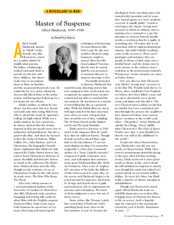 (PDF) Master of Suspense: Alfred Hitchcock, 1899-1980