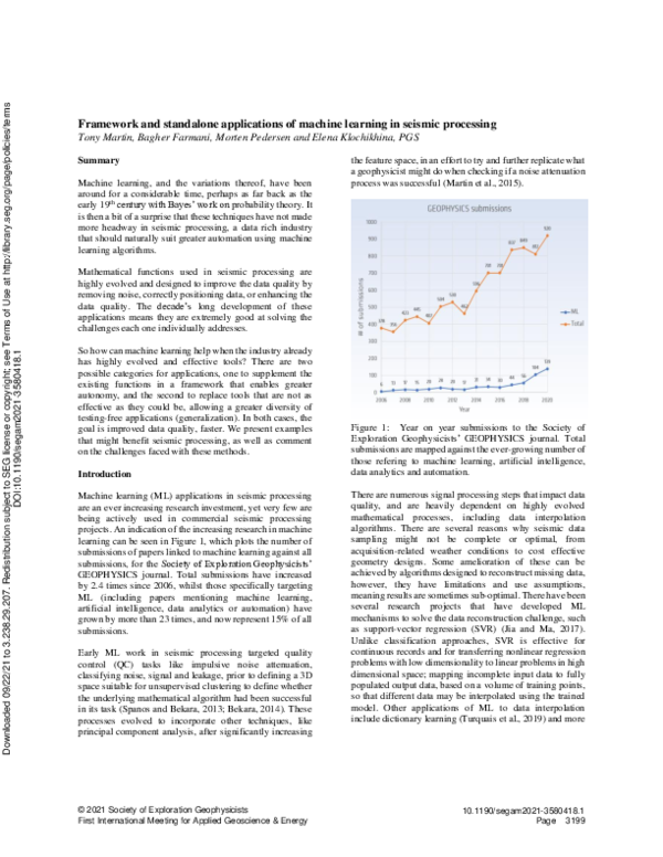 (PDF) Framework and standalone applications of machine learning in ...