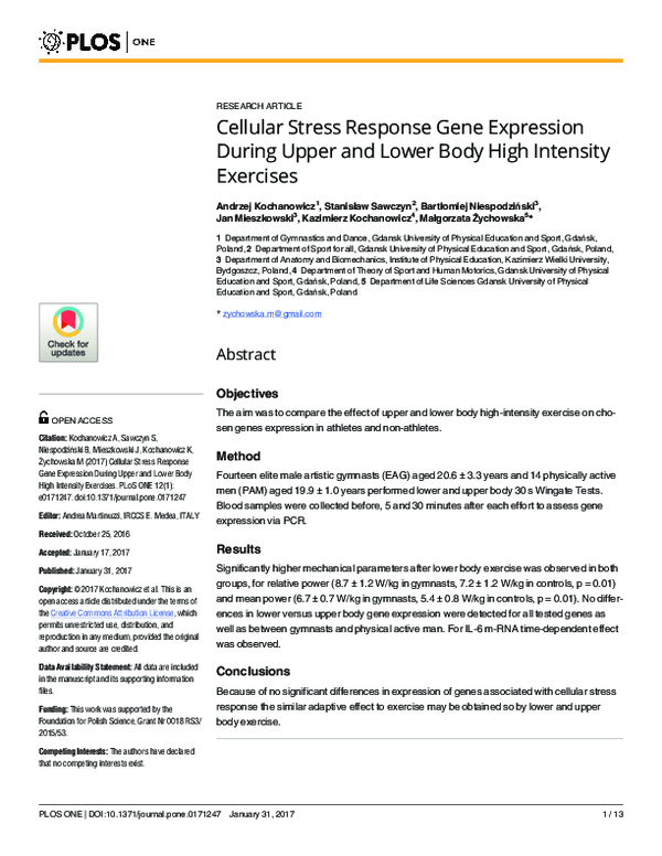 (PDF) Cellular Stress Response Gene Expression During Upper and Lower ...
