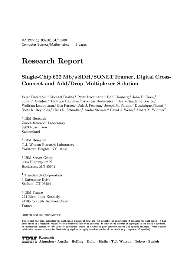 (PDF) Single-chip 622-Mb/s SDH/SONET framer, digital cross-connect and add/drop multiplexer ...