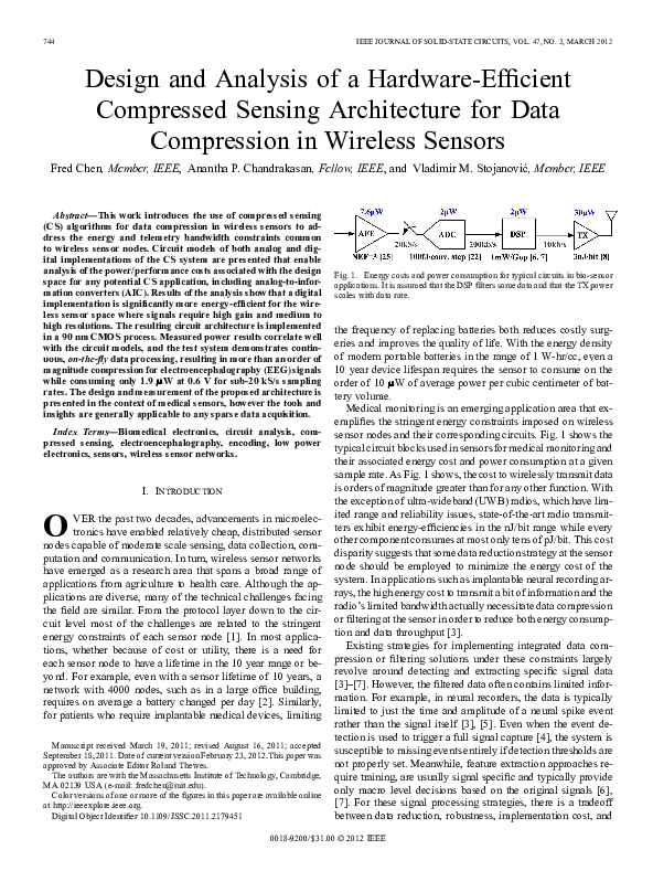 (PDF) Design and Analysis of a Hardware-Efficient Compressed Sensing ...