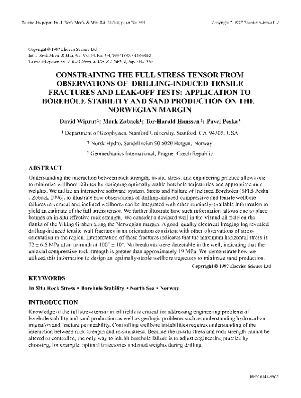 (PDF) Constraining the full stress tensor from observations of drilling-induced tensile ...