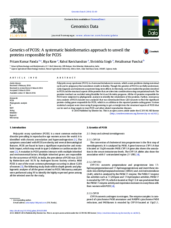 (PDF) Genetics of PCOS: A systematic bioinformatics approach to unveil ...