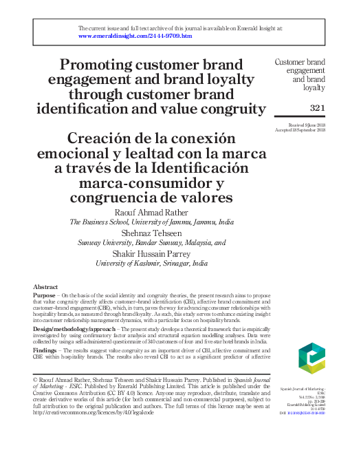 (PDF) Promoting customer brand engagement and brand loyalty through ...