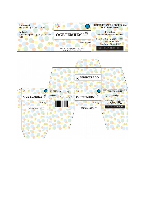 (DOC) Etiket dan Kemasan obat CTM 2016