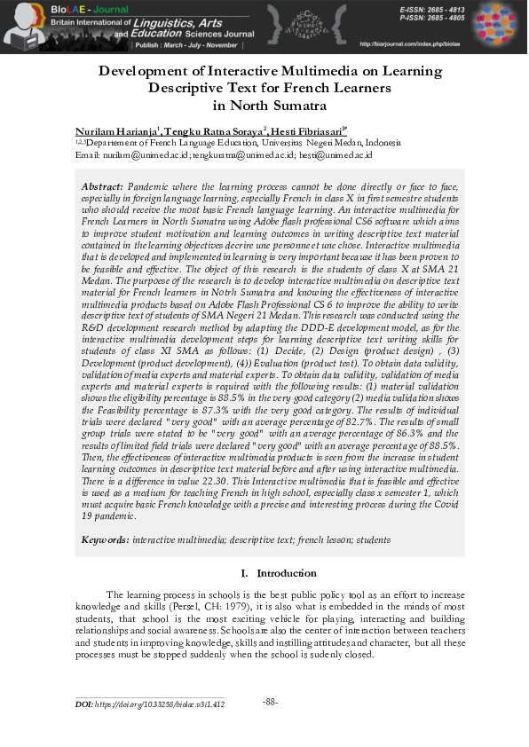 (PDF) Development of Interactive Multimedia on Learning Descriptive ...