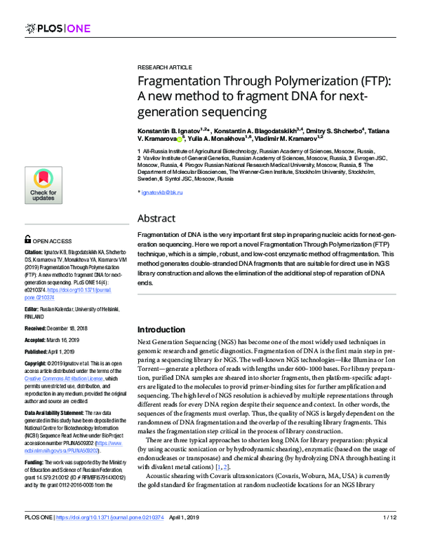 (PDF) Fragmentation Through Polymerization (FTP): A new method to ...
