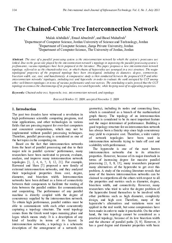 Pdf Chained Cubic Tree Interconnection Network
