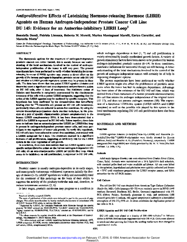(PDF) Antiproliferative effects of luteinizing hormone-releasing ...