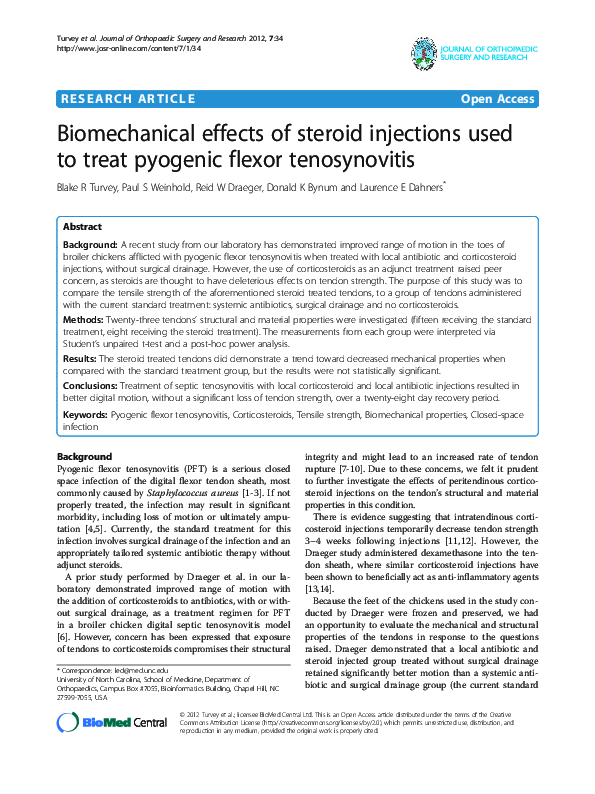 (PDF) Biomechanical effects of steroid injections used to treat ...