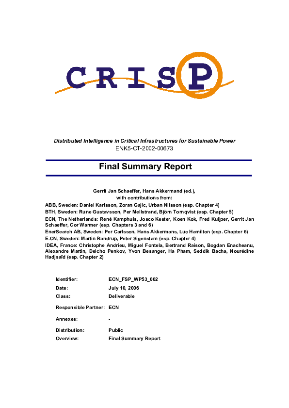 (PDF) Final Summary Report