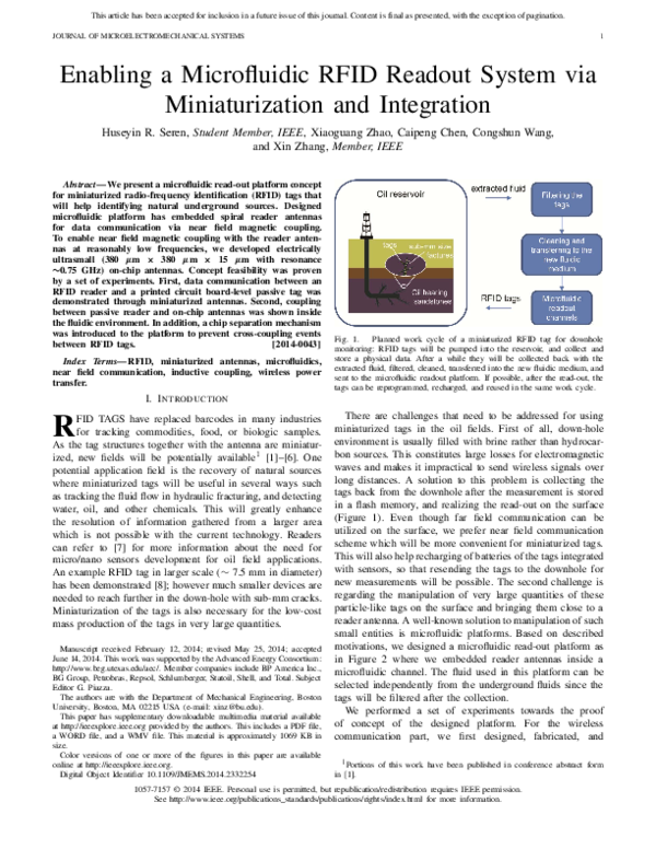 (PDF) Enabling a Microfluidic RFID Readout System via Miniaturization ...