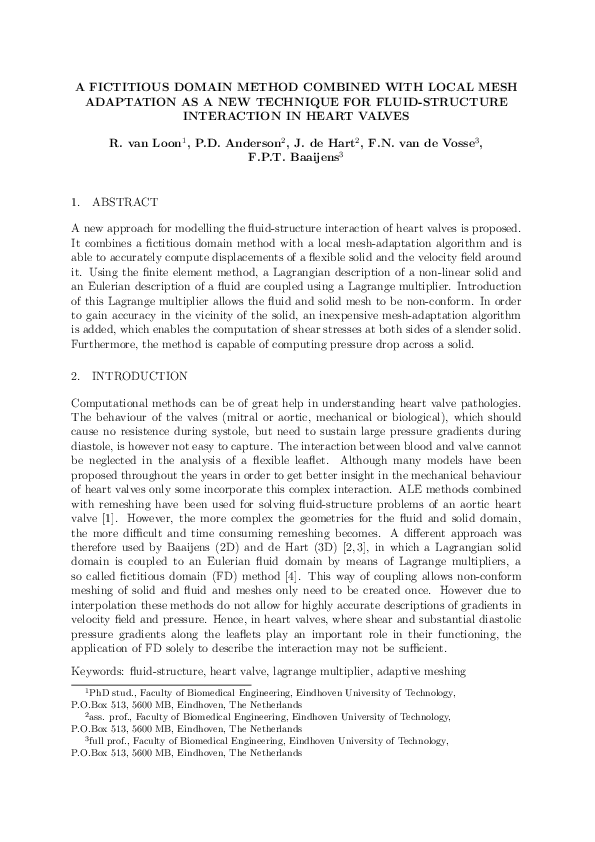 (PDF) A fictitious domain method combined with local mesh adaptation as a new que for fluid ...