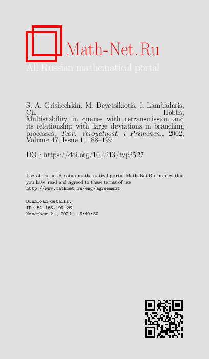 (PDF) Multistability in Queues with Retransmission and Its Relationship with Large Deviations in ...