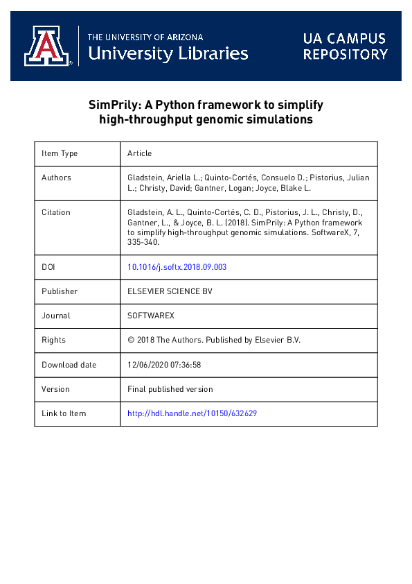 (PDF) SimPrily: A Python framework to simplify high-throughput genomic simulations