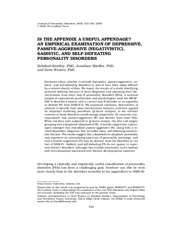 (PDF) Is the Appendix A Useful Appendage? An Empirical Examination of ...