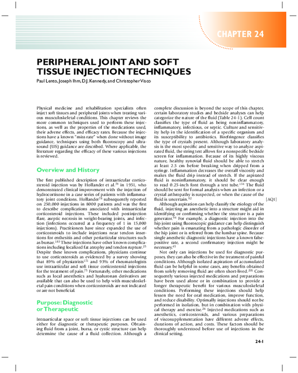 (PDF) Peripheral Joint and Soft Tissue Injection Techniques | Joseph ...