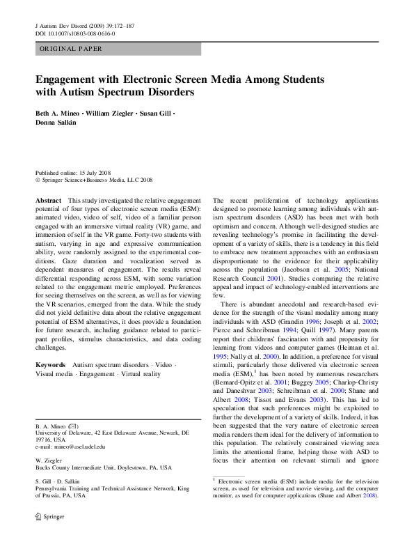 (PDF) Engagement with Electronic Screen Media Among Students with ...