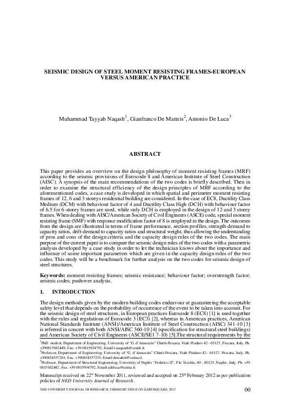 Pdf Seismic Design Of Steel Moment Resisting Frame Structures Using Multiobjective Optimization