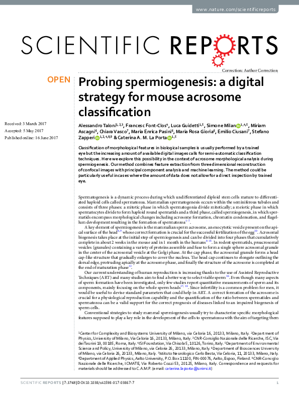 (PDF) Probing spermiogenesis: a digital strategy for mouse acrosome ...
