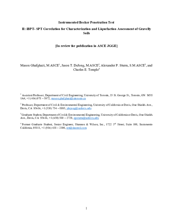 (PDF) Instrumented Becker Penetration Test. II: iBPT-SPT Correlation ...