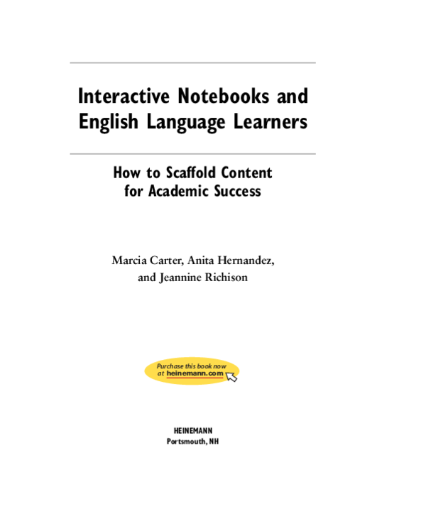 (PDF) Interactive Notebooks and English Language Learners
