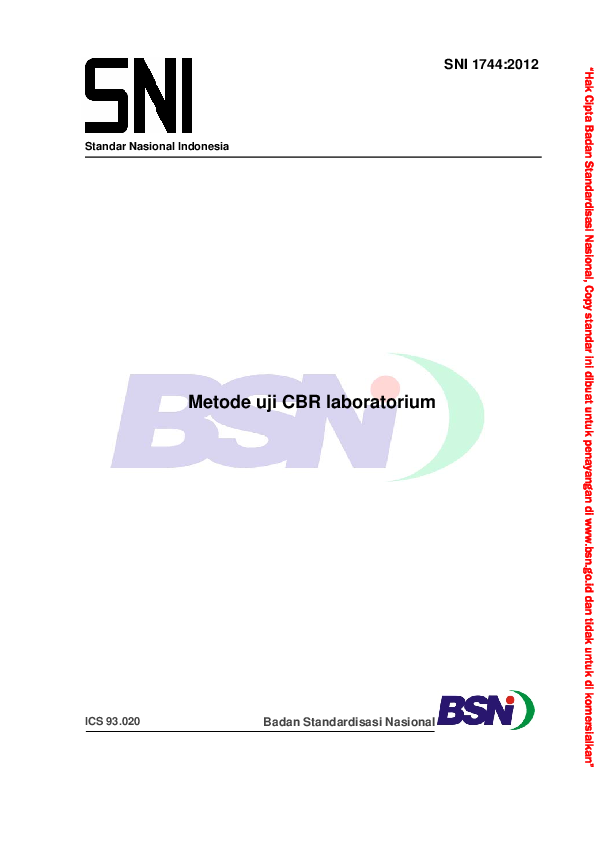 (PDF) Sni 1744 2012 metode uji cbr laboratorium