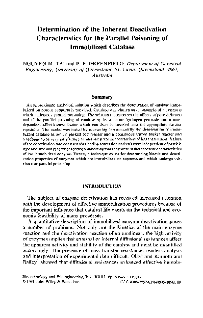 (PDF) Determination of the inherent deactivation characteristics for ...