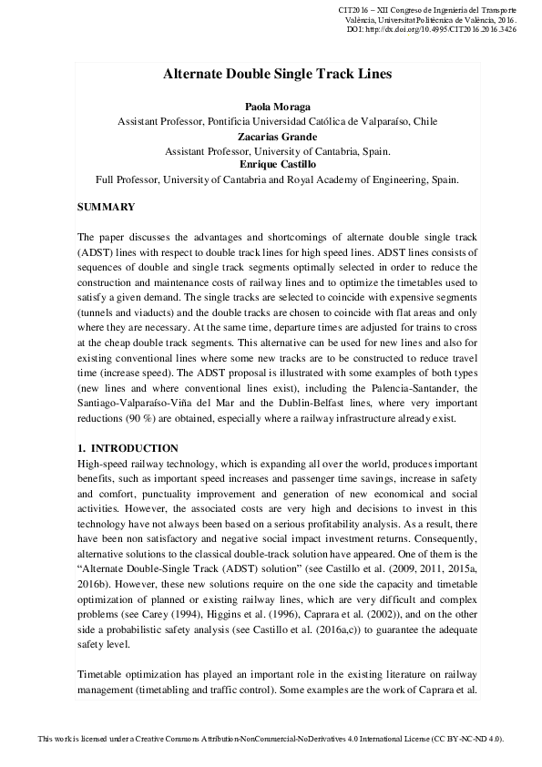 (PDF) Alternate Double Single Track Lines