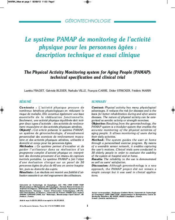 (PDF) The Physical Activity Monitoring system for Aging People (PAMAP ...