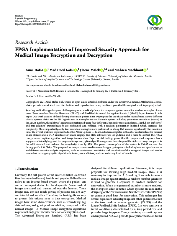 Pdf Fpga Implementation Of Improved Security Approach For Medical Image Encryption And