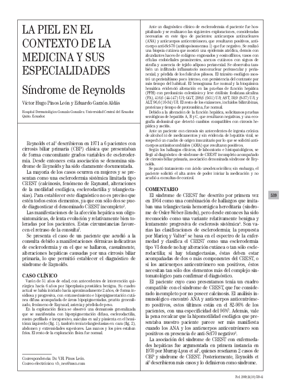 (PDF) Síndrome de Reynolds