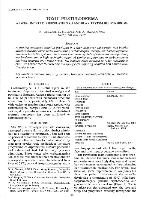 (PDF) Toxic Pustuloderma