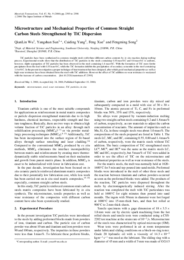 (PDF) Microstructure and mechanical properties of carbon–carbon ...