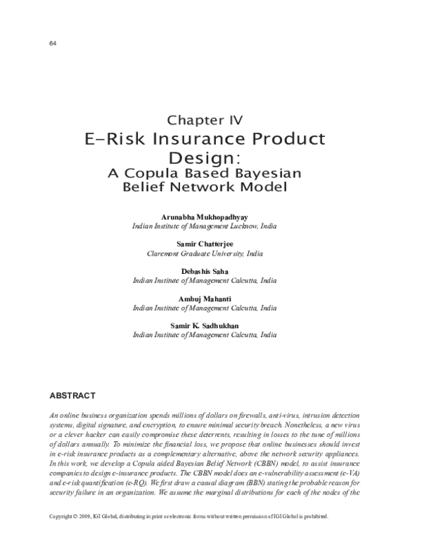 (PDF) E-Risk Insurance Product Design