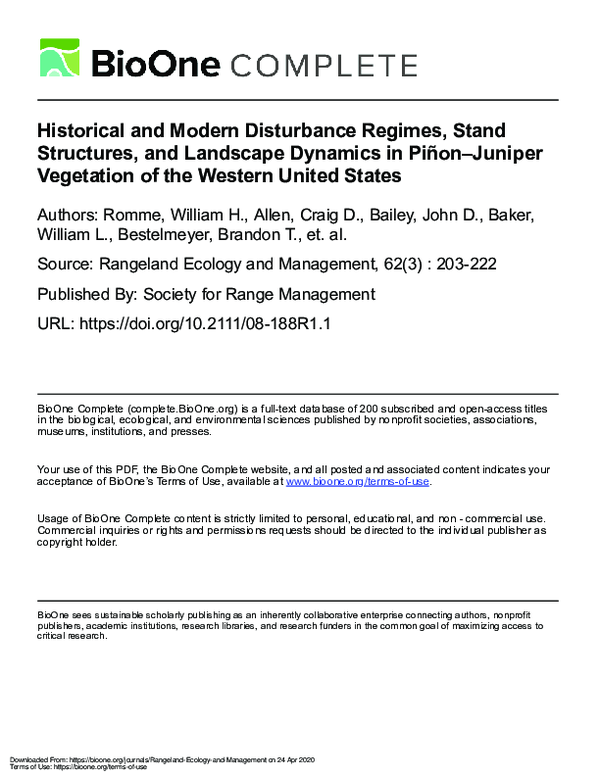 (PDF) Historical and modern disturbance regimes, stand structures, and ...