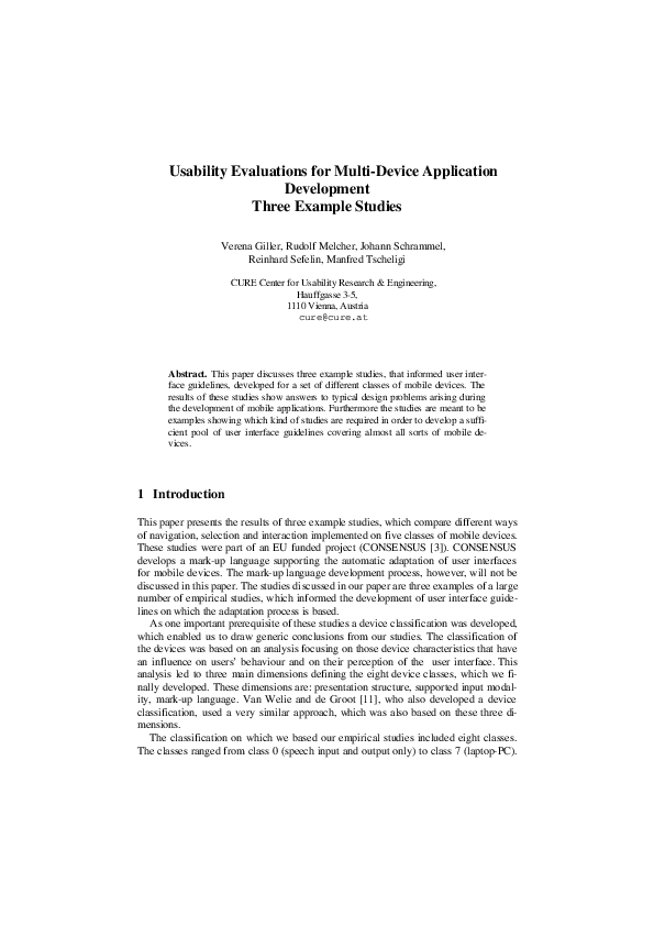 (PDF) Usability evaluations for multi-device application development ...