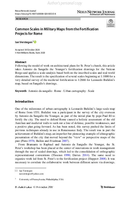 (PDF) Common Scales in Military Maps from the Fortification Projects ...