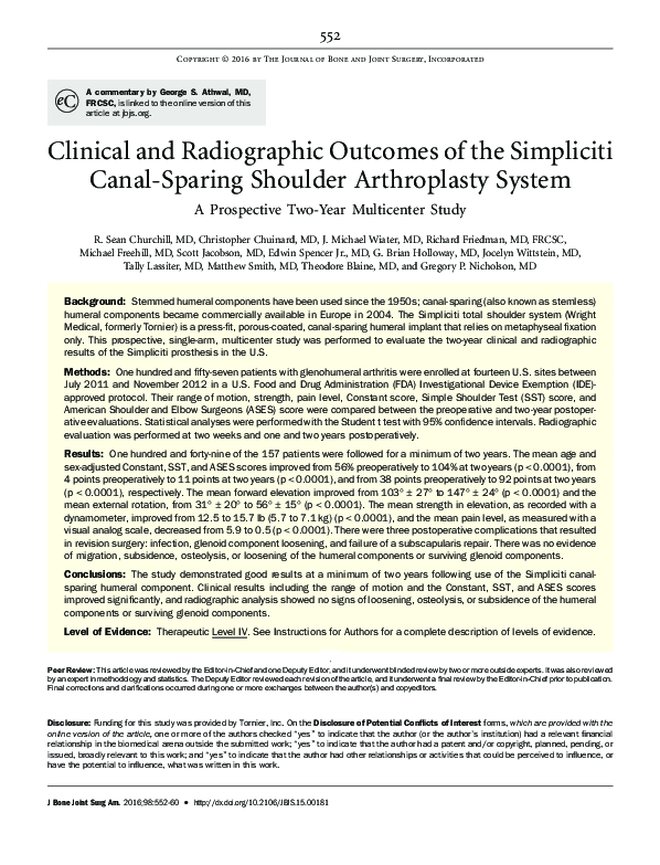(PDF) Clinical and Radiographic Outcomes of the Simpliciti Canal ...