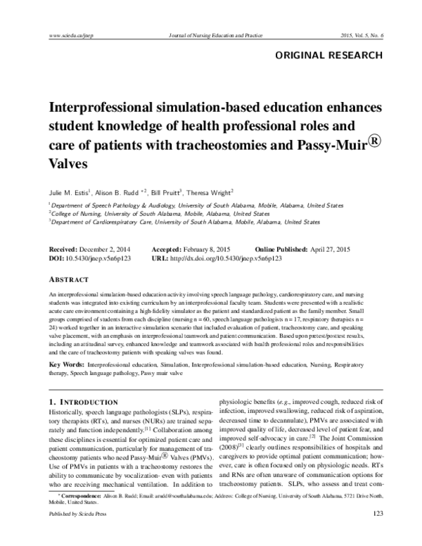 (PDF) Interprofessional simulation-based education enhances student knowledge of health ...