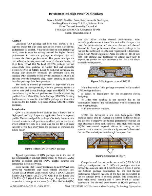 (PDF) Development of high power QFN package