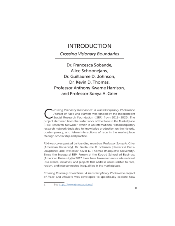 (PDF) Introduction: Crossing Visionary Boundaries