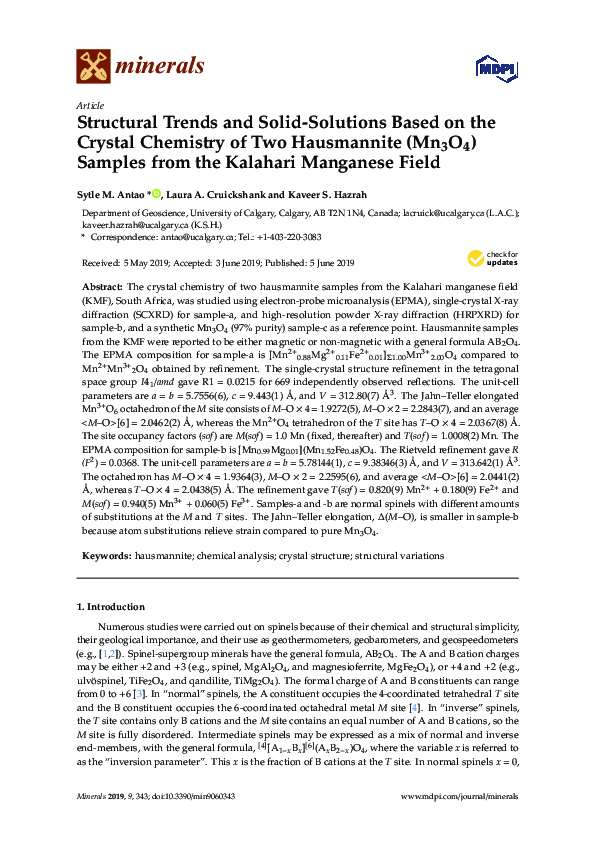 (PDF) Structural Trends and Solid-Solutions Based on the Crystal ...