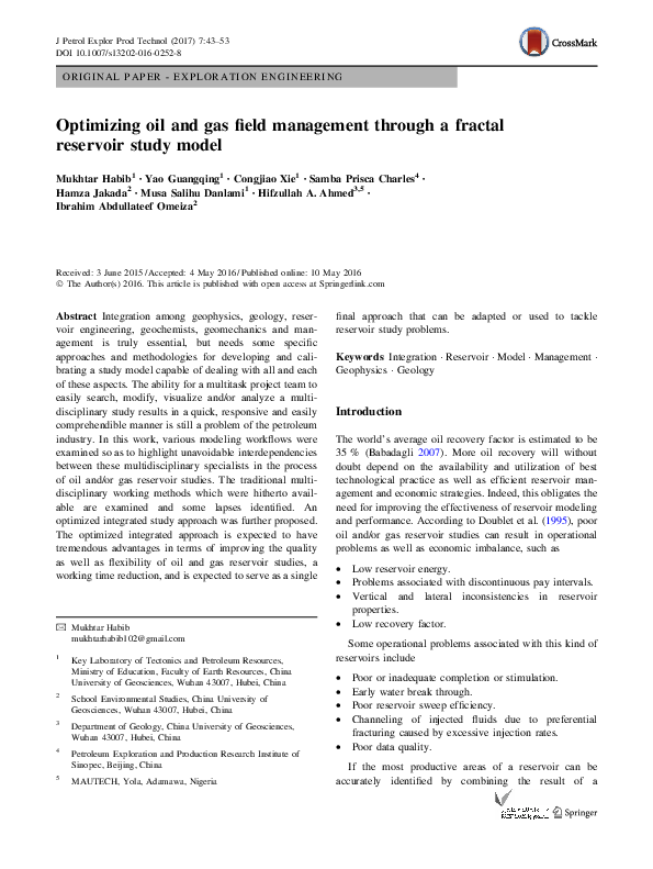 (PDF) Optimizing oil and gas field management through a fractal ...