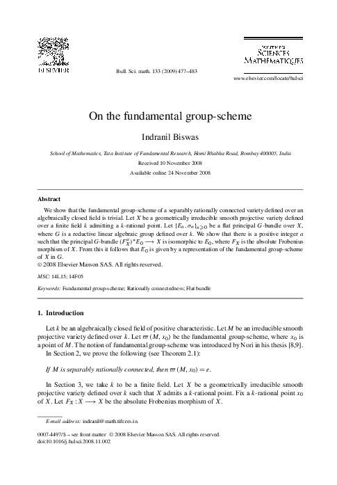 (PDF) On the fundamental group-scheme