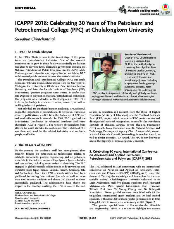 (PDF) ICAPPP 2018: Celebrating 30 Years of The Petroleum and ...