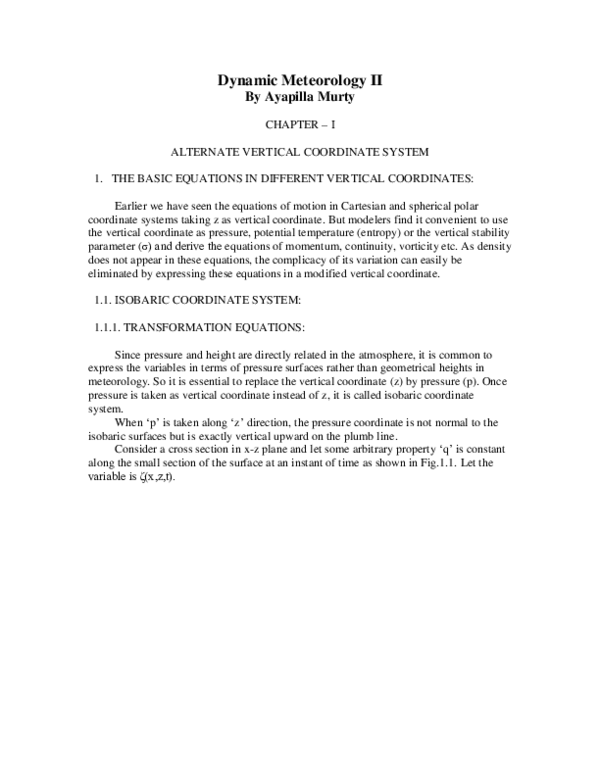 (PDF) Dynamic Meteorology II(re1vised)