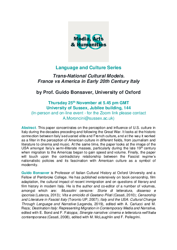 (PDF) Trans-National Cultural Models. France vs America in Early 20th ...