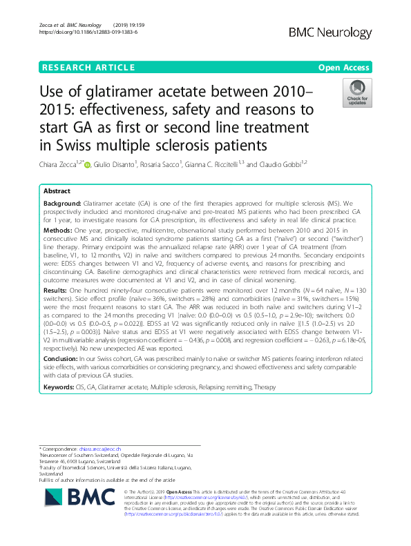 (PDF) Phase III dose-comparison study of glatiramer acetate for multiple sclerosis | L. Ramió ...