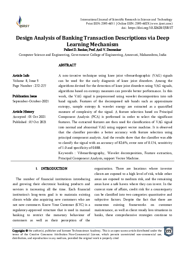 (PDF) Design Analysis of Banking Transaction Descriptions via Deep ...